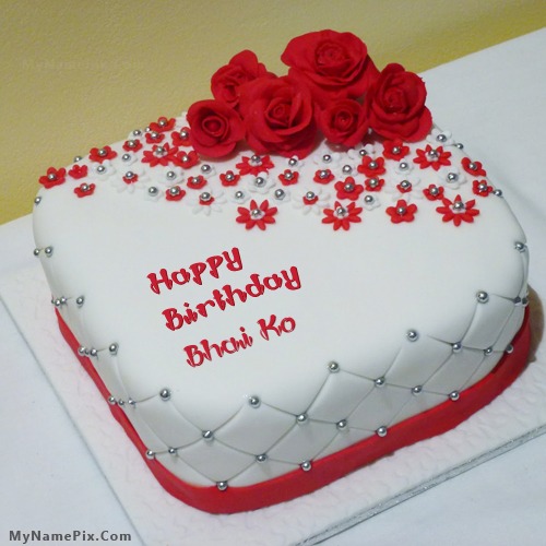 Happy Birthday Bhai Ko Cakes Cards Wishes