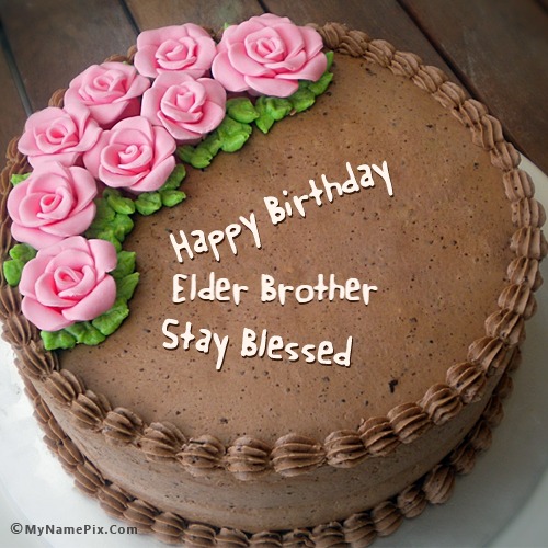 Happy Birthday Elder Brother Cakes Cards Wishes